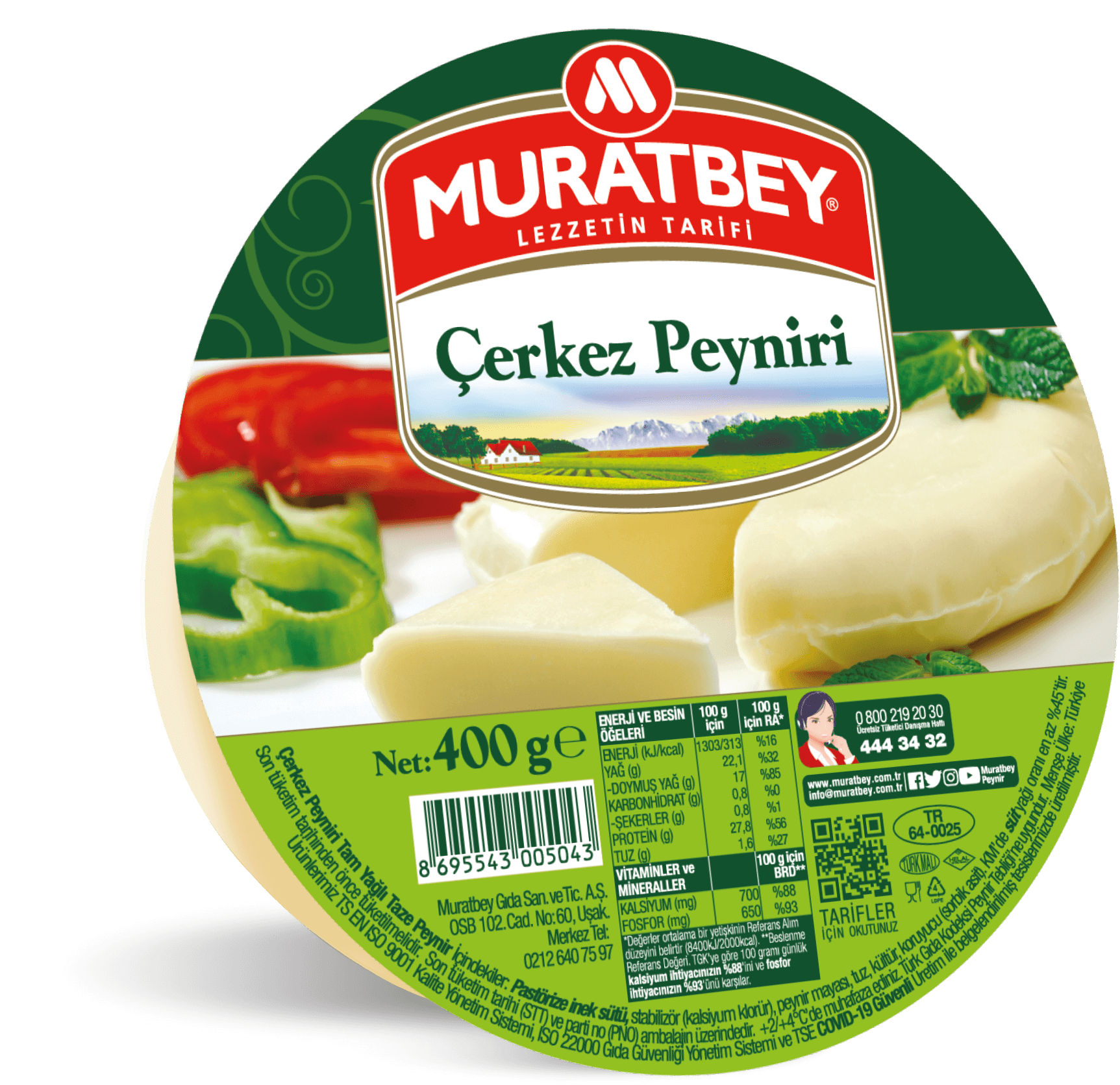 Muratbey Çerkez Peyniri 400 Gram - 233.05 TL + KDV